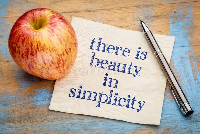 There is Beauty in Simplicity Stock Image - Image of napkin, apple ...