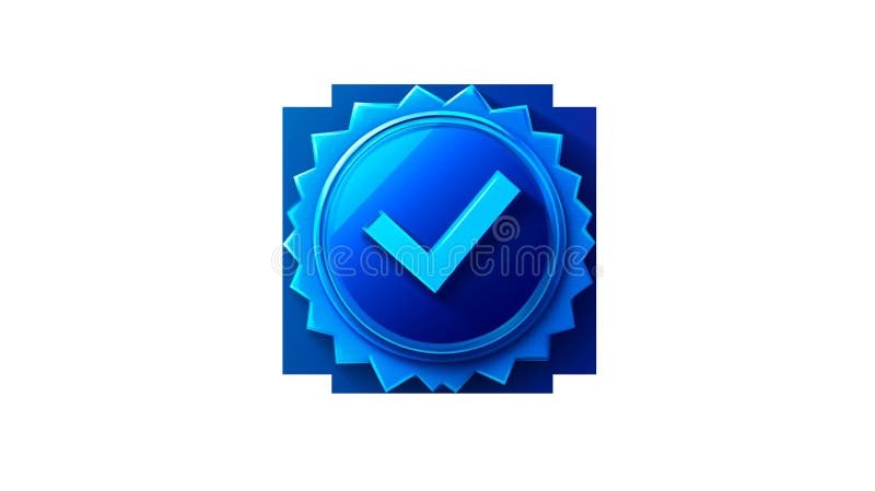 A Vibrant Blue Icon Featuring a Check Mark Neatly Placed Inside of it ...