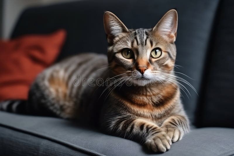 There is a Cat on the Sofa. Home Beautiful Cat. Pets. Generative AI ...