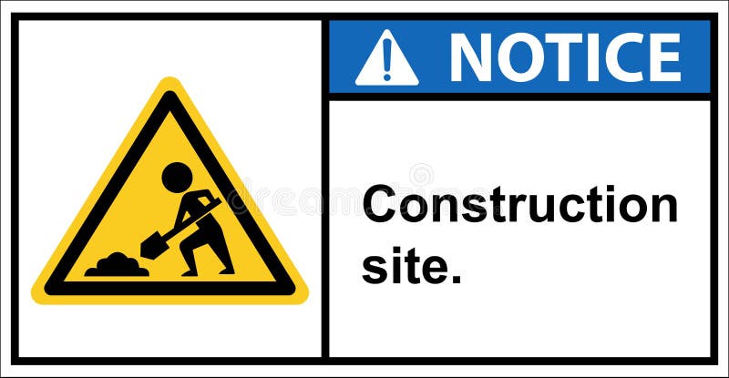 There is Construction Ahead. Construction Site Stock Vector ...