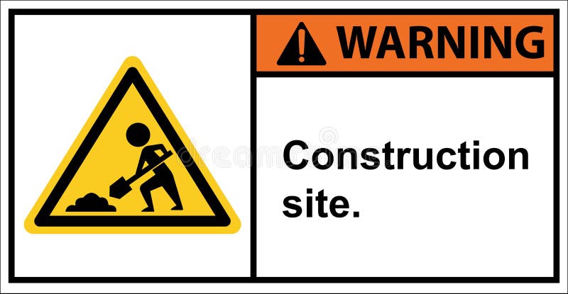 Construction Ahead Sign Stock Illustrations – 1,528 Construction Ahead ...