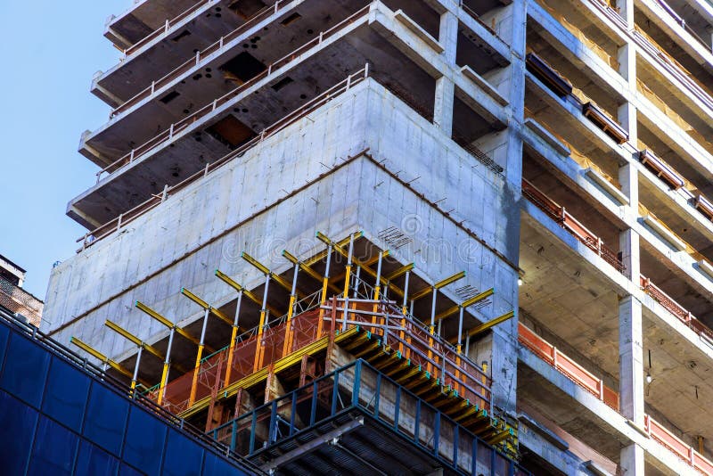 There is a Construction Site Where New Skyscraper Buildings are Being ...