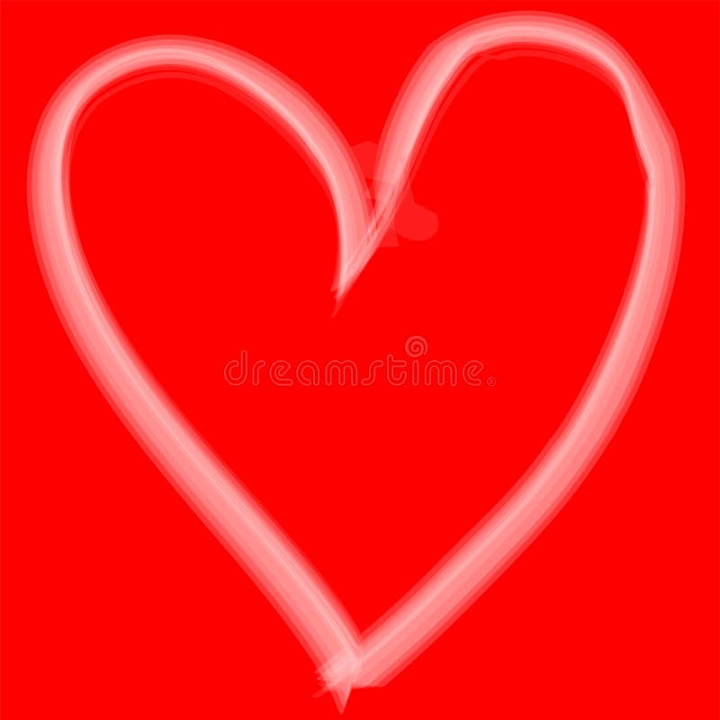 There is a Continuous White Linear Heart Pattern on a Red Background ...