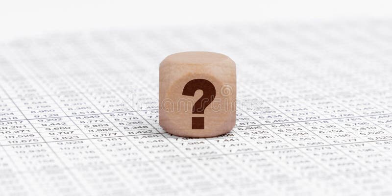 There is a Cube with a Question Mark on the Accounting Documents Stock ...