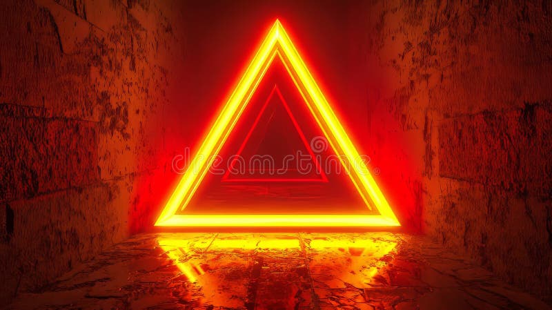 There is a 3D Icon Depicting a Red Danger Warning Triangle, Signaling ...