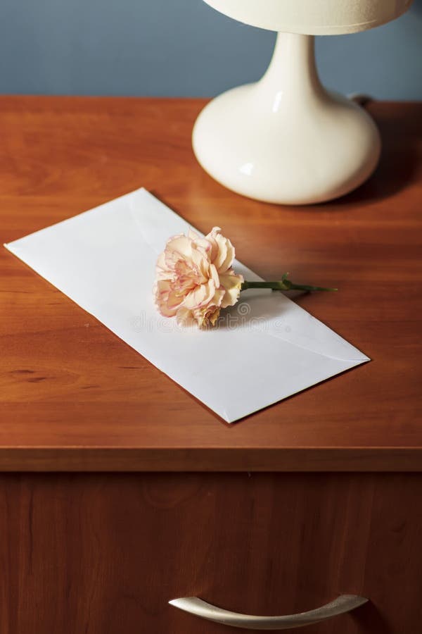 There is an Envelope on the Table. Stock Image - Image of documents ...