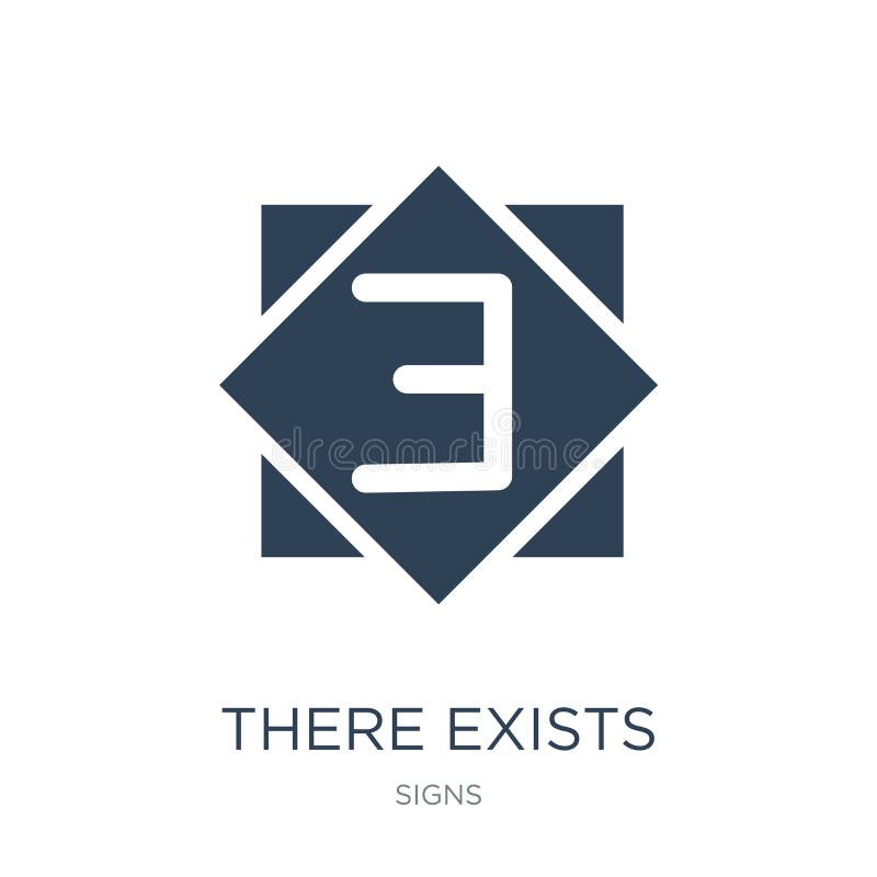 There Exists Symbol Icon Vector Sign and Symbol Isolated on White ...