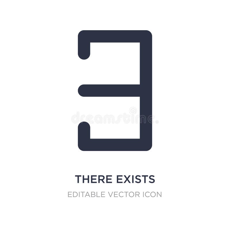 There Exists Symbol Icon Vector Sign and Symbol Isolated on White ...