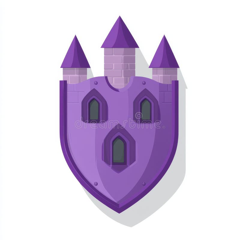 There is an Image Depicting a Purple Shield with a Star Design, and ...