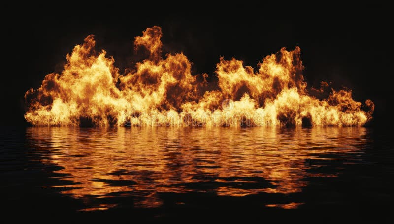 There is an Immense Amount of Fire Emanating from the Ground Stock ...