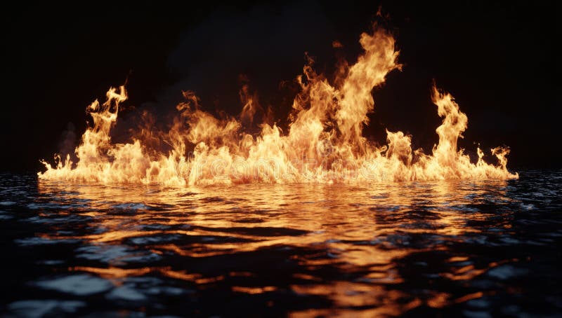 There is an Immense Amount of Fire Emanating from the Ground Stock ...