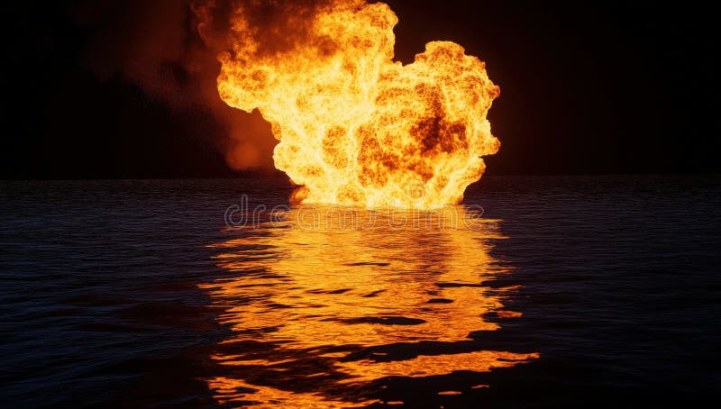 There is an Immense Amount of Fire Emanating from the Ground Stock ...