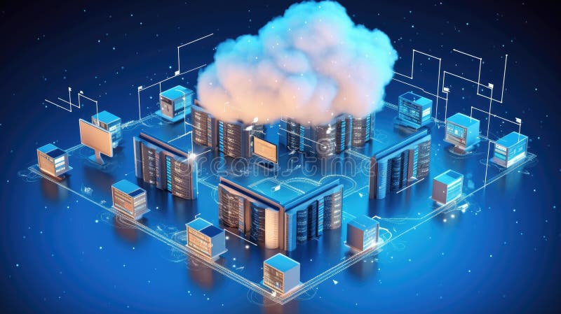 There is Large Cloud-based Data Center with Multiple Servers and ...