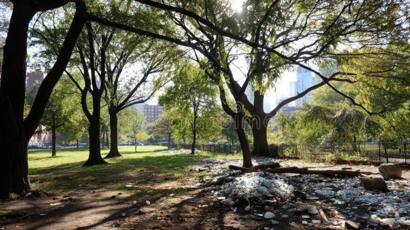 There is a Lot of Garbage in the Forest. the Concept of Human Pollution ...