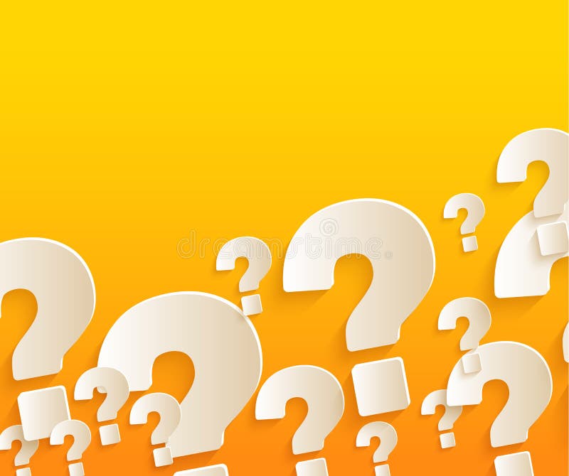 There are a Lot of Paper Question Marks, Large and Small, on Bright ...