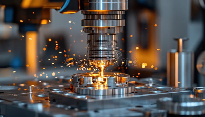 A Bustling Factory Floor, Filled with Automated Machinery Working ...