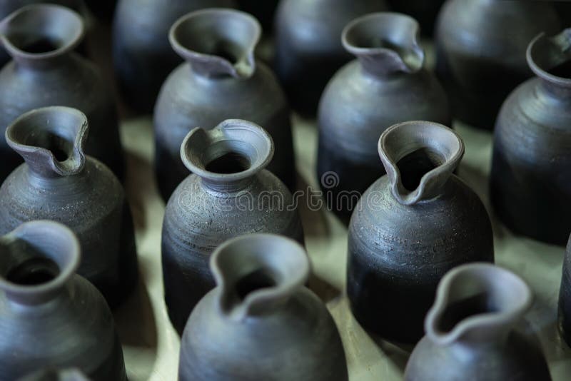 Many Clay Pots in the Workshop Stock Image - Image of natural, workshop ...
