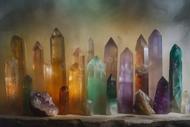There are Many Different Types of Crystals in this Picture Stock Photo ...