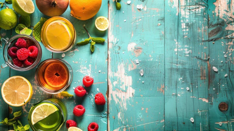 There are Many Different Types of Drinks on the Table AIG50 Stock Photo ...