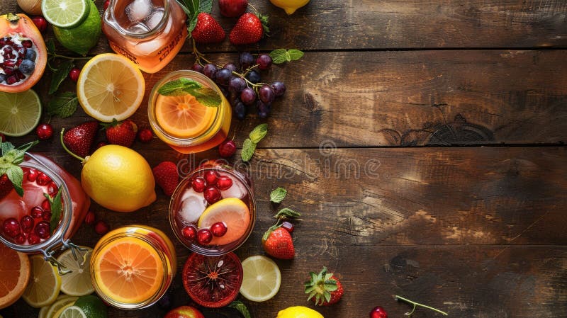 There are Many Different Types of Drinks on the Table AIG50 Stock Photo ...