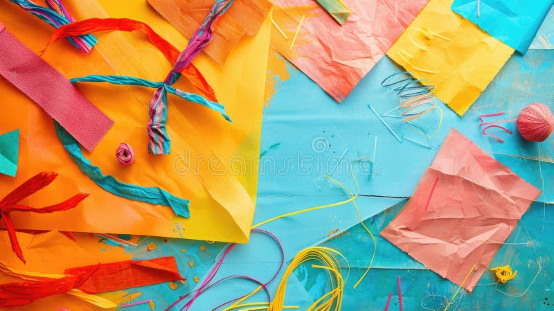 There are Many Different Types of Kites on the Table AIG50 Stock Photo ...