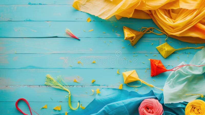 There are Many Different Types of Kites on the Table AIG50 Stock ...