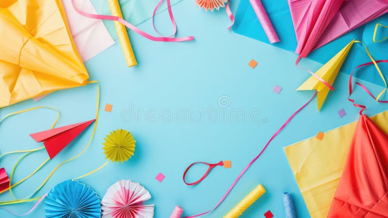 There are Many Different Types of Kites on the Table AIG50 Stock ...