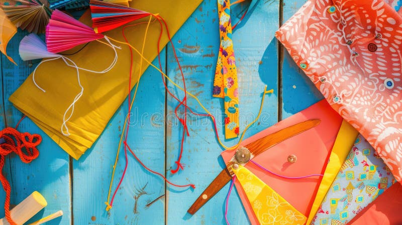 There are Many Different Types of Kites on the Table AIG50 Stock ...