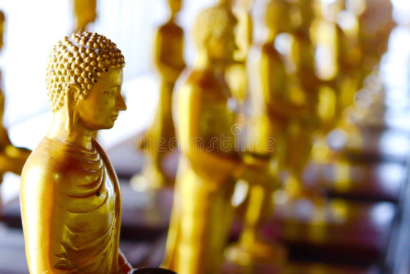Many Gold Buddha Image in the Temple Stock Photo - Image of buddah ...