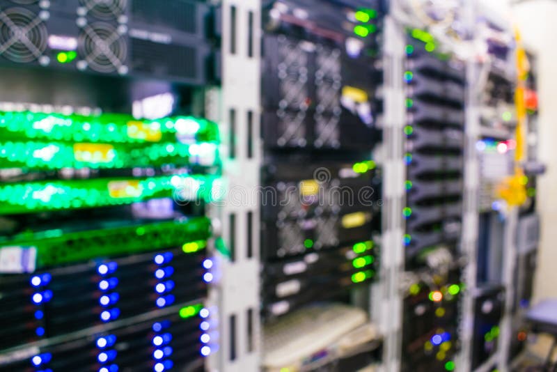 There are Many Racks with Servers in the Server Room of the Data Center ...
