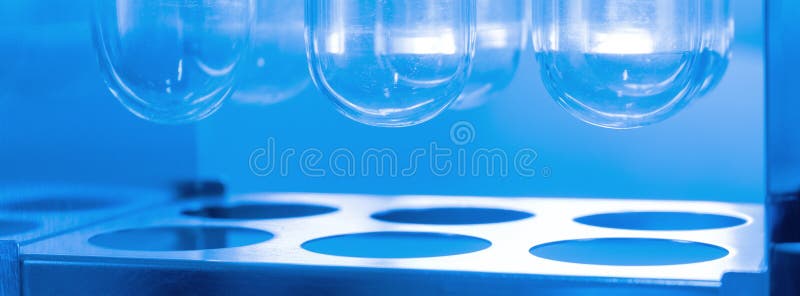 Many Test Tube Setup at Automatic Sample Concentrator Machine Device ...