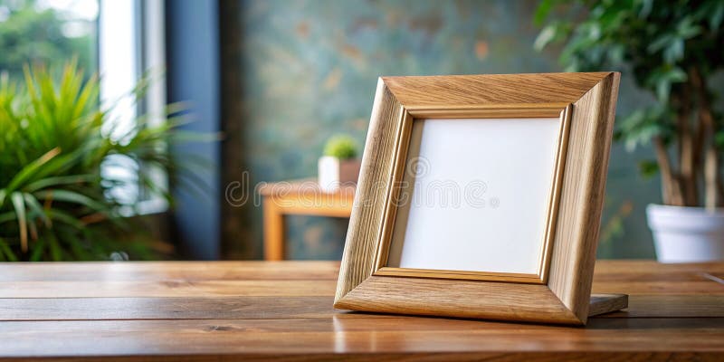 There is a Picture of a Picture Frame on a Table AI Generative Stock ...