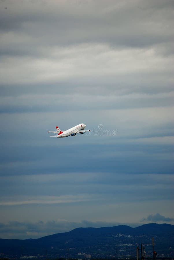 A rising plane stock photo. Image of airplane, trip - 303624758