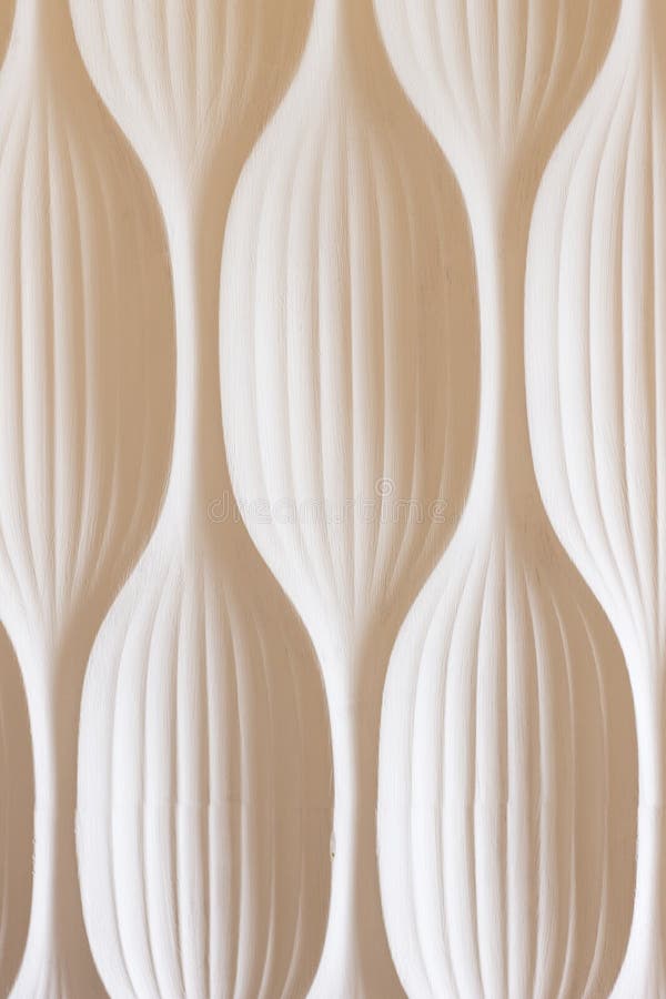 There are Plaster Linear Decoration on White Wall Stock Photo - Image ...