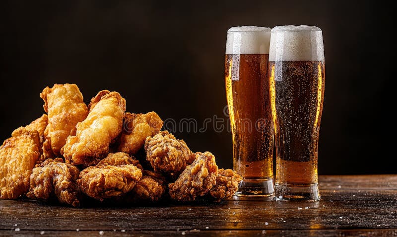 There are Plenty of Snacks in the Image, Including Fried Foods, Tacos ...