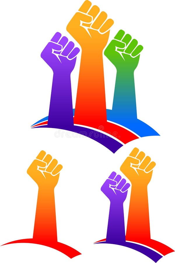 Closed hand show the unity stock vector. Illustration of closed - 28099915