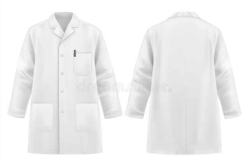 There are Several Views of the White Lab Coat in the Mockup Stock Photo ...