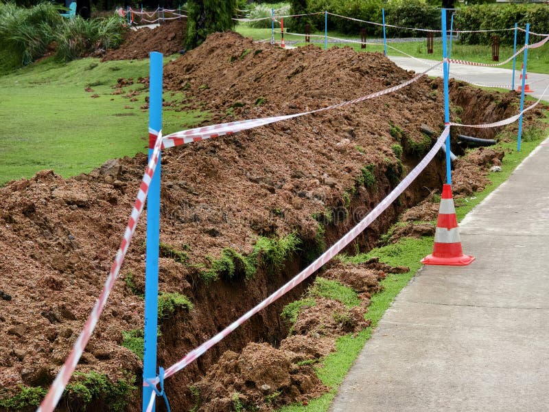 There is a Significant Heap of Soil beside the Road Stock Image - Image ...