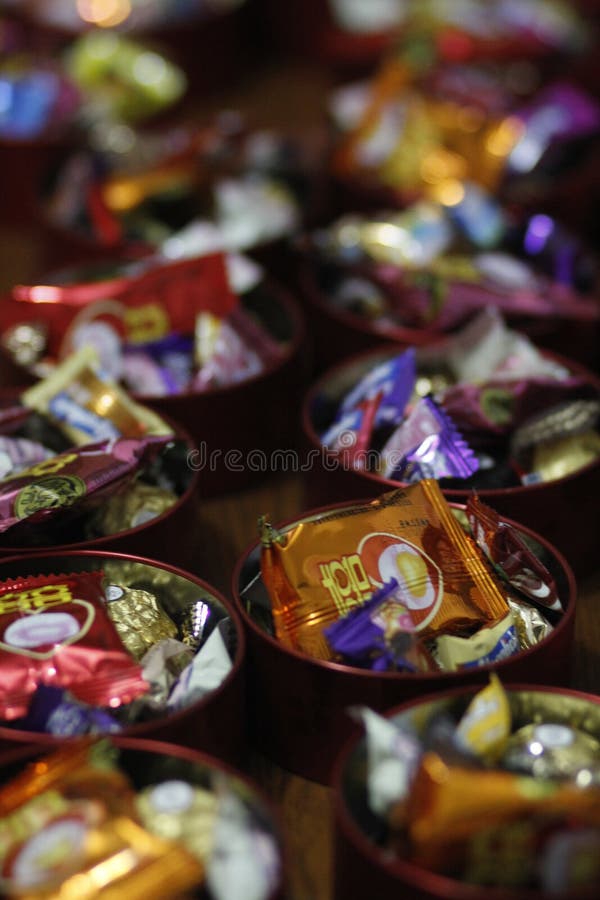There are Some Delicious Festive Sweets in the Jar Editorial Image ...