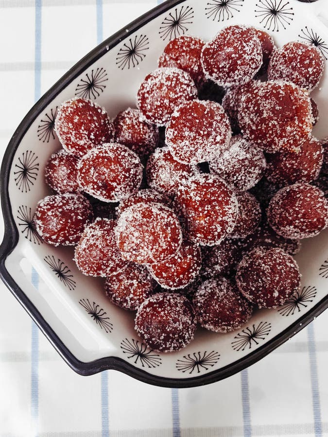 There are Some Red Sugar Hawthorn Candy in the Bowl Stock Photo - Image ...