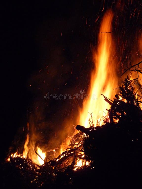 Fire stock image. Image of flame, sparks, burn, heat - 207910187