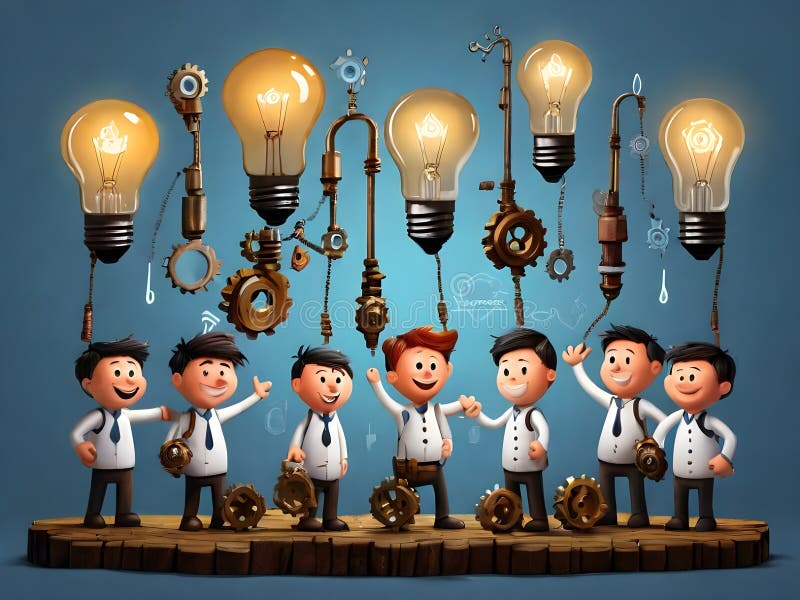 Puzzle Bulb Gears Teamwork Support Design. Puzzle Bulb Gears Teamwork ...