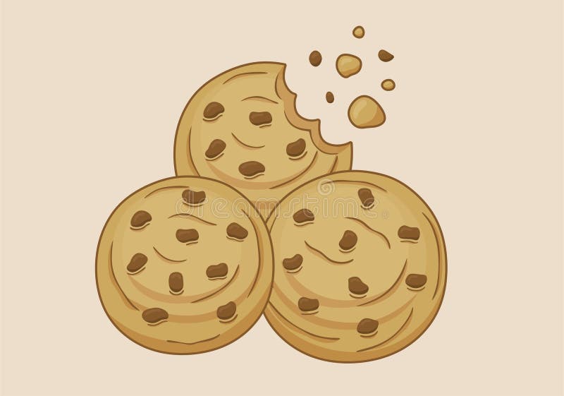 There are Three Sweet Cookies Stock Vector - Illustration of cookies ...