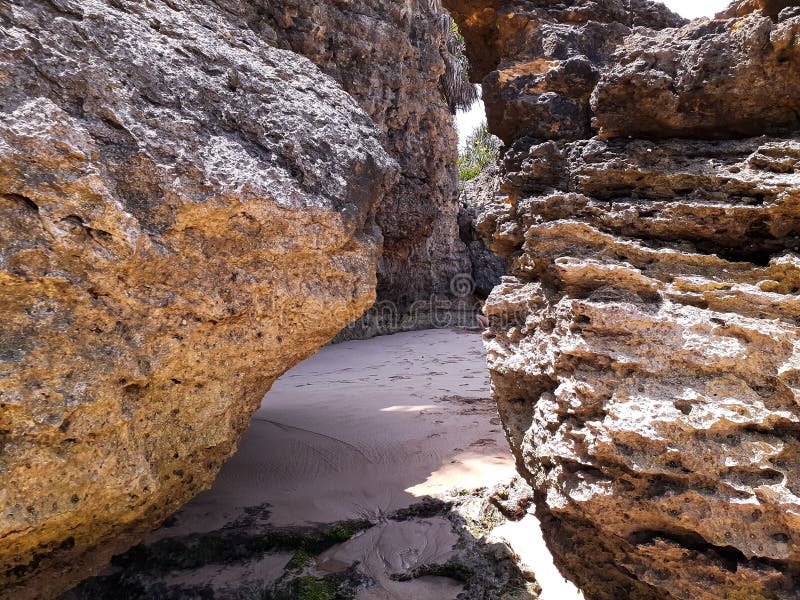 There are Two Large Stones Facing Each Other Stock Image - Image of ...