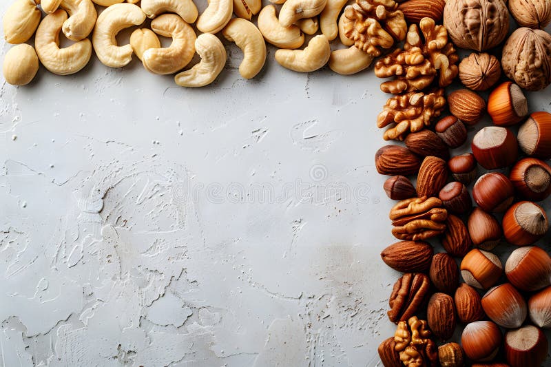 Various Types Nuts Natural Foods Ingredients Table Stock Photos - Free ...