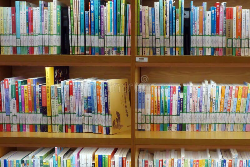 Various Chinese Books are Placed on the Bookshelf. Editorial Image ...
