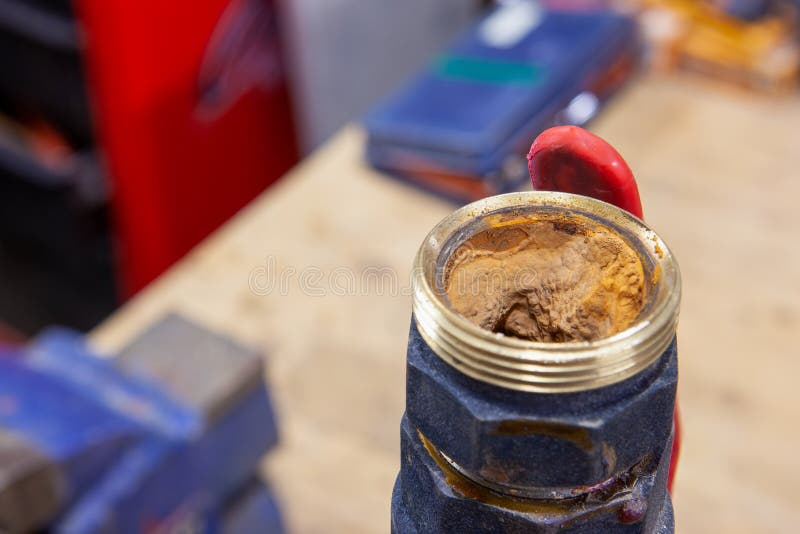 Rust in the water tube stock photo. Image of corroded - 221776088