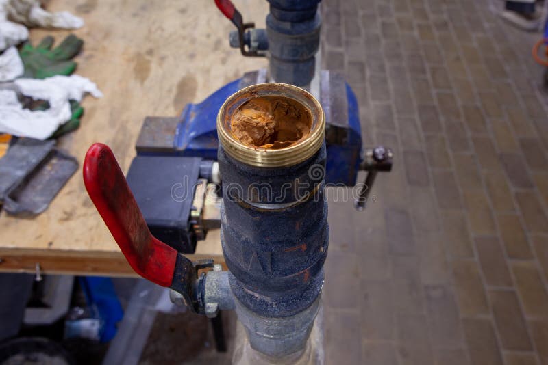 Rust in the water tube stock image. Image of anchor - 221776091