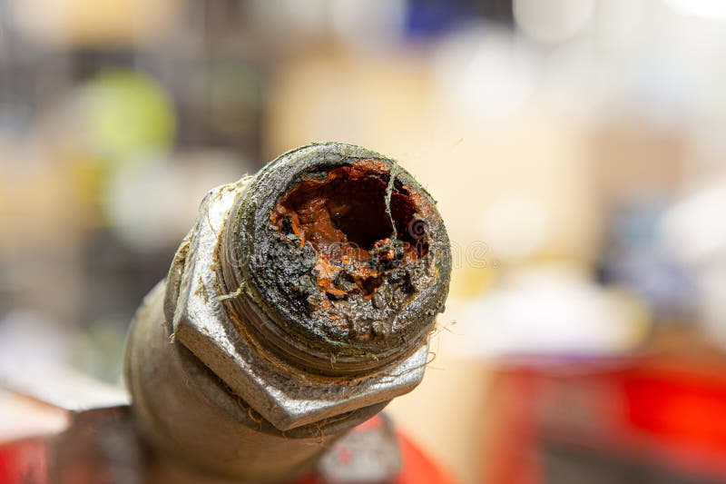 Rust in the water tube stock image. Image of closeup - 280167249