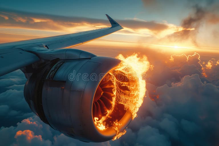 There Was a Problem with Aircraft Engine a Fire Broke Out during Flight ...
